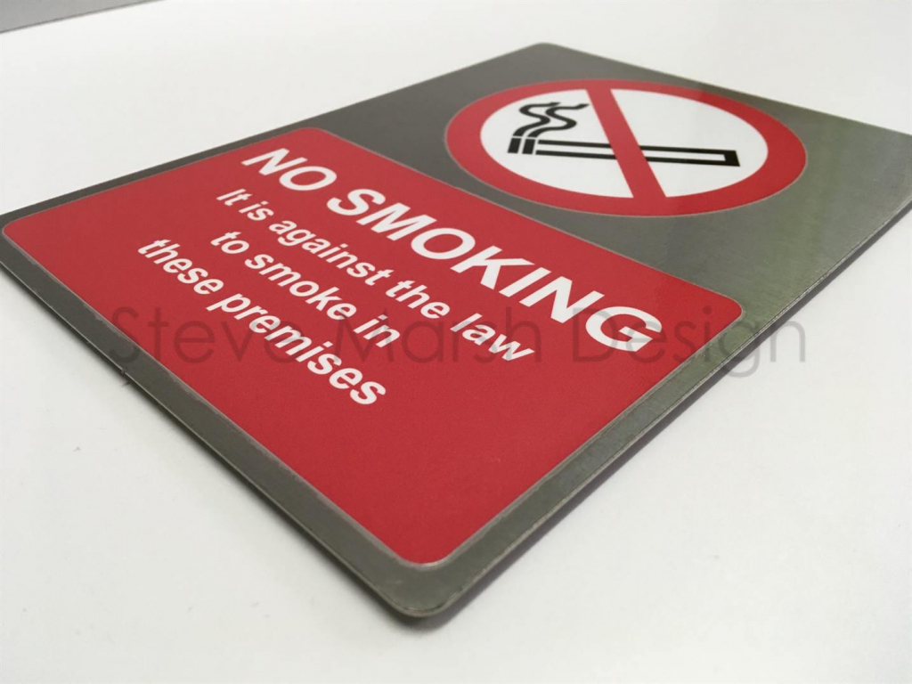 Chic Stainless Steel No Smoking Signs - SMD Steve Marsh Design