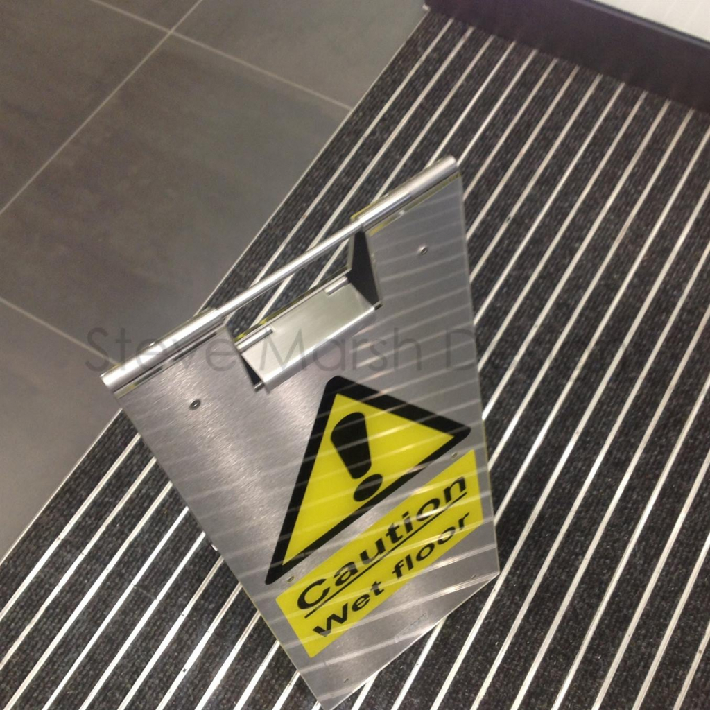 Elite Stainless Steel Wet Floor Sign (Caution) - Steve Marsh Design