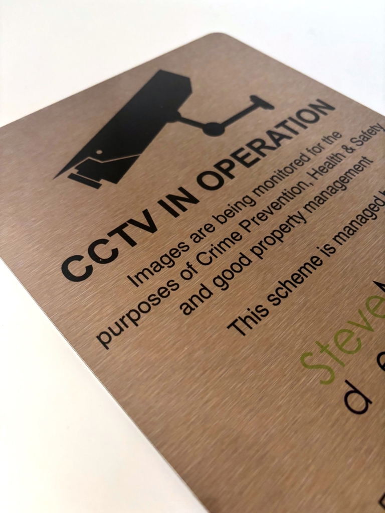 Copper Effect Fire Action Signs At Steve Marsh Design In Kent