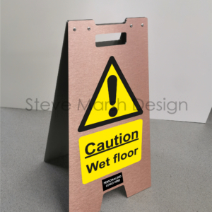Elite Stainless Steel Wet Floor Sign (Caution) - Steve Marsh Design