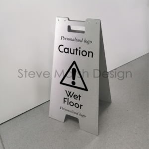 Elite Stainless Steel Wet Floor Sign (Caution) - Steve Marsh Design