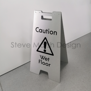 Elite Stainless Steel Wet Floor Sign (Caution) - Steve Marsh Design